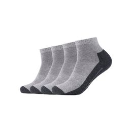 Kurzsocken Camano "function", Herren, Gr. 39-42, grau (hellgrau, grau), Materialmix, uni und meliert, normal, Socken, mit entlastender Halbpl&uuml;schsohle