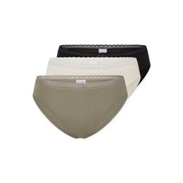 Rioslip Schiesser "Modern Multipacks", Damen, Gr. 36, 912, sonstiges, Single Jersey, Obermaterial: 95% Baumwolle, 5% Elasthan, k&ouml;rpernah, Unterhosen Rioslip, Spitzenb&auml;nder, Baumwollmischung, Single Jersey