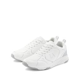 Sneaker Lascana "Freizeitschuh, Schn&uuml;rschuh, Turnschuhe", Damen, Gr. 41, silber (wei&szlig;, silberfarben), Obermaterial: 100% Lederimitat. Decksohle: 100% Textilmaterial. Futter: 100% Textilmaterial. Laufsohle: 100% Synthetik, kontrastfarbene Details, unifarben, unifarben mit Farbeinsatz, Basic, Schuhe Sneaker, mit Farbakzenten VEGAN