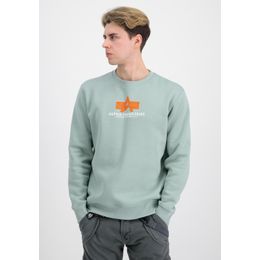 Sweater Alpha Industries "Basic Sweatshirt Rubber ML", Damen, Gr. M, gr&uuml;n (dusty gr&uuml;n), Obermaterial: 80% Baumwolle, 20% Polyester, regular fit, Sweatshirts Sweater