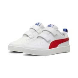 Sneaker Puma "Puma Rickie V Sneakers Kinder", Kinder, Gr. 27,5, wei&szlig; (wei&szlig; for all time rot dazzling blau), Obermaterial: Synthetik, Textil, Leder; Futter: Textil; Innensohle: Textil; Laufsohle: TR (Thermoplastischer Gummi), Gummi, Schuhe Sneaker
