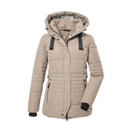 G.I.G.A. by Killtec Steppjacke "GW 25 WMN QLTD JCKT", Damen, Gr. 42, beige (hellbeige), Obermaterial: 88% Polyester, 12% Baumwolle;Futter: 100% Polyester;F&uuml;llung: 100% Polyester, G.I.G.A. DX BY KILLTEC, Jacken Steppjacke, Taillierte Winterjacke, wasserabweisend, winddicht, abnehmbare Kapuze