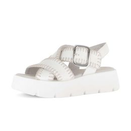 Plateausandaletten Gabor "Plateau Sandale", Damen, Gr. 35, creme, Schuhe