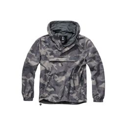 Allwetterjacke Brandit "Brandit Herren Summer Pull Over Jacket", Herren, Gr. L, graucamouflage, 100% Polyester, mehrfarbig, normal, ohne Ausschnitt, Jacken