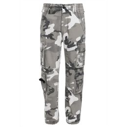 Cargohose Brandit "Brandit Herren Vintage Cargo Pants", Herren, Gr. S, US-Gr&ouml;&szlig;en, snowcamouflage, 100% Baumwolle, loose fit, Hosen Cargohose