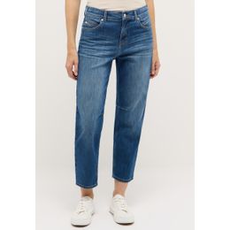 7/8-Jeans Angels "Evy", Damen, Gr. 36, L&auml;nge 28, mid blau used, Denim/Jeans, Obermaterial: 91% Baumwolle, 6% Polyester, 3% Elasthan, relaxed fit wadenlang, Jeans, super bequem