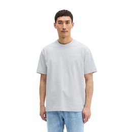 Marc O'Polo T-Shirt MARC O'POLO "aus schwerem Bio-Baumwoll-Jersey", Herren, Gr. M, calm blau, Obermaterial: 100% Baumwolle, unifarben, Basic, loose fit, Shirts T-Shirt
