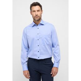 Langarmhemd Eterna "COMFORT FIT", Herren, Gr. 44, Normalgr&ouml;&szlig;en, blau, 100% Baumwolle, normal, Manschette, Hemden, NON IRON (b&uuml;gelfrei)
