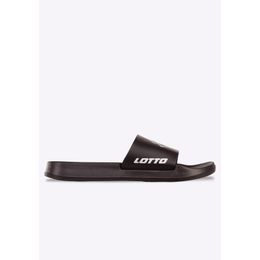 Badesandale Lotto, Herren, Gr. 37, schwarz-wei&szlig; (schwarz, wei&szlig;), Synthetik, Schuhe, Badelatschen
