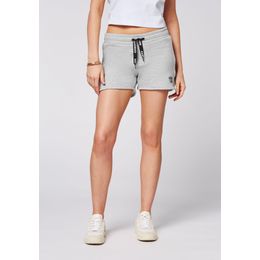 Sweatshorts Chiemsee, Damen, Gr. XXXL(46), Normalgr&ouml;&szlig;en, grau (neutral gray melange), 90% Baumwolle, 10% Viskose, Hosen Sweatshorts