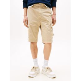 Cargoshorts Tommy Jeans "TJM OTIS CARGO REG SHORTS", Herren, Gr. 30, N-Gr, silt, Web, Obermaterial: 100% Baumwolle, unifarben, regular fit kurz, Hosen, Mit G&uuml;rtelschlaufen