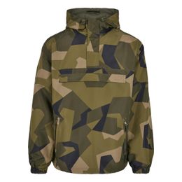 Allwetterjacke Brandit "Brandit Herren Summer Pull Over Jacket", Herren, Gr. M, swedisch camo, 100% Polyester, mehrfarbig, normal, ohne Ausschnitt, Jacken