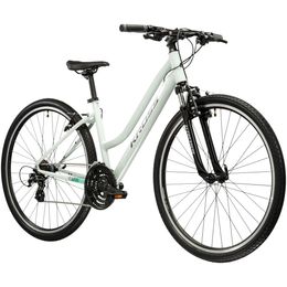 Crossrad KROSS "Crossrad Damen 28" Evado 2.0 mint 21 G&auml;nge" Gr. 48, gr&uuml;n, schwarz, Fahrr&auml;der, Damen, 48cm, 28 Zoll (71,12cm) hinten: 28 Zoll (71,12cm)