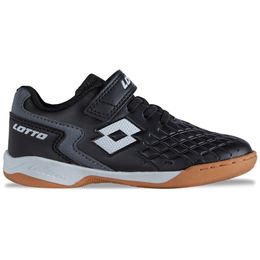 Hallenschuh Lotto, M&auml;dchen, Gr. 32, schwarz, dunkelgrau, Synthetik, mehrfarbig, Schuhe Hallenschuh, - auch f&uuml;r den Hallensport