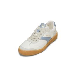 Marc O'Polo Sneaker MARC O'POLO "aus edlem Rindleder", Damen, Gr. 42, wei&szlig;, smooth sky, Obermaterial: 89% Leder (Rind), 11% Polyurethan, unifarben, Schuhe Sneaker
