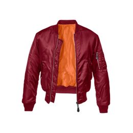 Anorak Brandit "Brandit Herren MA1 Bomber Jacket", Herren, Gr. 5XL, bordeaux, 100% Polyamid, unifarben, normal, amerikanischer Ausschnitt, Jacken
