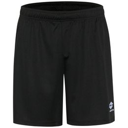 Trainingsshorts Lotto, Herren, Gr. M (48/50), Normalgr&ouml;&szlig;en, schwarz (caviar), 100% Polyester, unifarben, kurz, Hosen, - mit dezenter Logostickerei auf dem Bein
