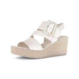 Keilsandalette Gabor "Keilsandalette", Damen, Gr. 40, creme, Schuhe