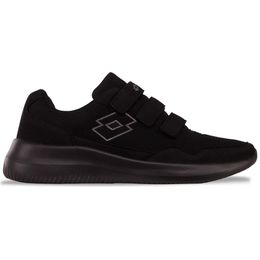 Sneaker Lotto, Damen, Gr. 41, schwarz (schwarz, dunkelgrau), Kunstfaser, Synthetik, clean, Schuhe Sneaker, - besonders leicht & bequem