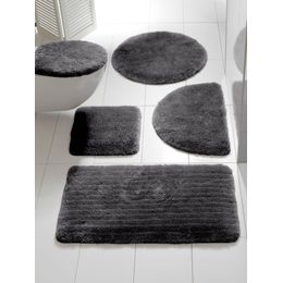 Badematte HEINE HOME Gr. 3, grau (anthrazit), rechteckig (60cm x 100cm ), 1 Stk., Badematten, Badematte