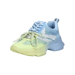 Sneaker Steve Madden "Steve Madden Sneaker Textil", Damen, Gr. 37, blau, lime, Textil, Schuhe Sneaker