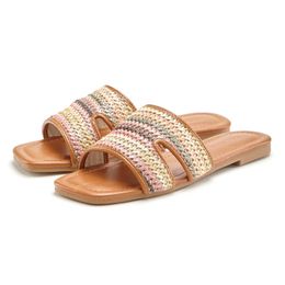 Pantolette Lascana "Sandale in Bast‑Optik &ndash; bequeme Sommer‑Mules, VEGAN", Damen, Gr. 38, bunt, Obermaterial: 100% Textilmaterial. Decksohle: 100% Lederimitat. Futter: 100% Lederimitat. Laufsohle: 100% Synthetik, Flechtoptik, mehrfarbig, Schuhe Pantolette, Sandale, offener Schuh in mehrfarbiger Bast-Optik