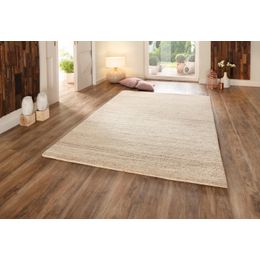 Wollteppich Theko "Janne, Berber Teppich, Wolle, meliert, handgearbeitet" Gr. 4, beige (natur beige), B:160cm H:20mm L:230cm, Wolle, Teppiche, handgetuftet, Wohnzimmer, Schlafzimmer, Esszimmer