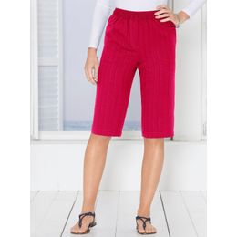 Bermudas Classic Basics, Damen, Gr. 44, Normalgr&ouml;&szlig;en, rot, 100% Polyester, unifarben, kurz, Hosen Bermudas