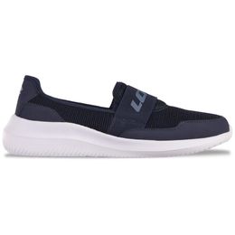 Slipper Lotto, Herren, Gr. 45, blau (navy, midblau), Kunstfaser, Synthetik, unifarben, Schuhe Slipper, - mit bequemer Memory-Foam Innensohle