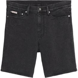 Shorts Calvin Klein Jeans "SLIM ESSENTIAL BLACK SHORT", Herren, Gr. 38, N-Gr, ck essential schwarz, Denim/Jeans, Obermaterial: 74% Baumwolle, 24% Polyester, 1% Elasthan, 1% sonstige Fasern, unifarben, slim fit kurz, Hosen Shorts, Slim fit mit praktischen Taschen