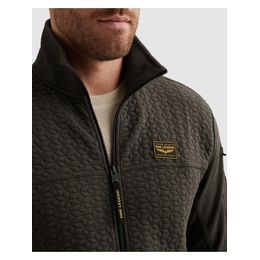 PME-Legend Sweatjacke PME LEGEND, Herren, Gr. 4XL, beluga, Sweatware, Obermaterial: 57% Polyester, 43% Baumwolle, Jacquardmuster, normal normal, Sweatjacken Sweatjacke, mit Vordertaschen