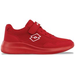 Sneaker Lotto, Kinder, Gr. 31, rot (rot, wei&szlig;), Kunstfaser, Synthetik, unifarben, Schuhe Sneaker, - extra leicht & bequem