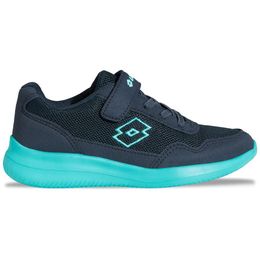 Sneaker Lotto, Kinder, Gr. 35, navy, aqua, Kunstfaser, Synthetik, Schuhe Sneaker, - in kinderfu&szlig;gerechter Passform