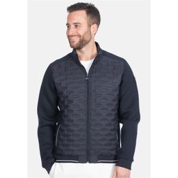 Steppjacke NEW CANADIAN, Herren, Gr. 50, blau (dunkelblau), 100% Polyamid, unifarben, kurz, hoch geschlossener Ausschnitt, Jacken Steppjacke, mit elastischem Strickeinsatz