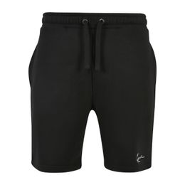 Stoffhose Karl Kani "Karl Kani Herren KKMQ22003BLK SIGNATURE SHORTS BLK", Herren, Gr. XXL, US-Gr&ouml;&szlig;en, schwarz, 80% Baumwolle, 20% Polyester, unifarben, loose fit, Hosen Stoffhose