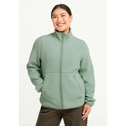 Fleecejacke Jack Wolfskin "LITE CURL FZ W", Damen, Gr. XL (46), gr&uuml;nzinnia, Obermaterial: 100% POLYESTER. Futter: 100% POLYESTER, Jacken Fleecejacke