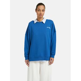 Smith & Soul Sweater SMITH & SOUL, Damen, Gr. M, blau (royal), Sweatware, Material: 70% Baumwolle, 20% Modal, 10% Polyester, bedruckt, oversize normal, Rundhals, eingesetzt Rippb&uuml;ndchen, Sweatshirts Sweater, mit R&uuml;ckenprint