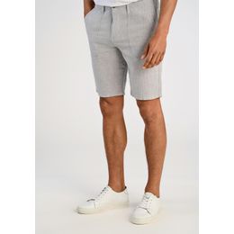 Shorts LINDBERGH "Leinenshorts Relaxed Fit", Herren, Gr. M, grau, Obermaterial: 55% Baumwolle, 45% Leinen, relaxed fit, Hosen Shorts