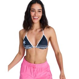 Triangel-Bikini-Top Roxy "The Retro Essentials", Damen, Gr. L, Cup B, anthrazit, Obermaterial: 85% Microfaser, 15% Elasthan;, Bikini-Oberteile