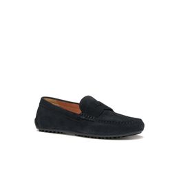 Slipper Geox "U ISTRIA", Herren, Gr. 41, navy, Veloursleder, Schuhe Slipper, Loafer, Schlupfschuh mit Geox Spezial Membran