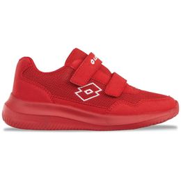 Sneaker Lotto, Kinder, Gr. 32, rot (rot, wei&szlig;), Kunstfaser, Synthetik, unifarben, Schuhe Sneaker, - besonders leicht & bequem