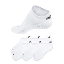 Sneakersocken Puma "PU Sneaker Socks 6-pack", Damen, Gr. 43-46, wei&szlig;, Obermaterial: 72% Baumwolle, 24% Polyester, 3% Polyamid, 1% Elasthan, unifarben, normal, Socken Sneakersocken