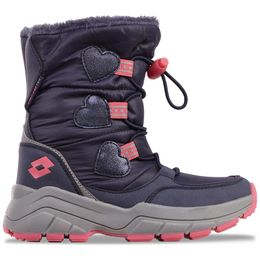 Winterboots Lotto, M&auml;dchen, Gr. 26, bunt (navy, pink), Synthetik, Textil, mehrfarbig, Schuhe Winterboots, - mit Rei&szlig;verschluss auf der Innenseite