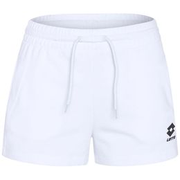 Sweatshorts Lotto, Damen, Gr. S (36), Normalgr&ouml;&szlig;en, wei&szlig; (hellwei&szlig;), 80% Baumwolle, 20% Polyester, unifarben, regular fit kurz, Hosen Sweatshorts, - mit praktischem Kordelzug