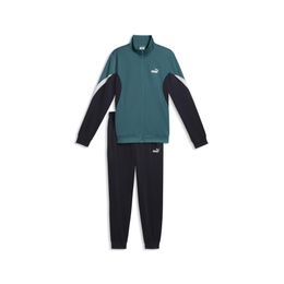 Jogginganzug Puma "Essentials Block Trainingsanzug Herren", Herren, Gr. L, emerald ice gr&uuml;n, Obermaterial: 100% Polyester; Taschenfutter: 100% Polyester; Rippe: 2% Elasthan, 98% Polyester, Sportanz&uuml;ge Jogginganzug