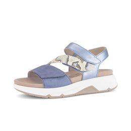 Plateausandaletten Gabor "Plateau Sandale", Damen, Gr. 38, blau, Schuhe