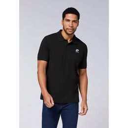 Poloshirt Lotto, Herren, Gr. M (48/50), schwarz (caviar), 100% Baumwolle, unifarben, normal, ohne Ausschnitt, Flachstrickb&uuml;ndchen, Shirts, - in hochwertiger Baumwoll-Piqu&eacute; Qualit&auml;t