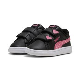 Sneaker Puma "Smash 3.0 Hearty Sneakers M&auml;dchen", Damen, Gr. 21, schwarz magic rose pink, Obermaterial: Textil, Synthetik; Futter: Textil; Innensohle: Textil; Laufsohle: Gummi, Schuhe Sneaker