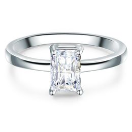 Solit&auml;rring TRILANI "TR724" Gr. 50, silber, Fingerringe, Damen, 50, Silber 925 (Sterlingsilber), 2,1mm, mit Zirkonia im Brillant-Look