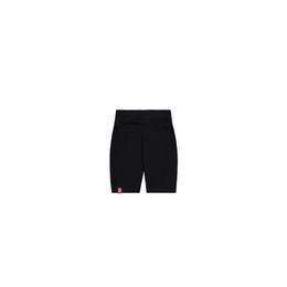 Sweatshorts Alpha Industries "Basic Bike Shorts SL FP Wmn", Damen, Gr. M, Normalgr&ouml;&szlig;en, gelb (schwarz, gelb gold), Obermaterial: 95% Baumwolle, 5% Elastan, Hosen Sweatshorts